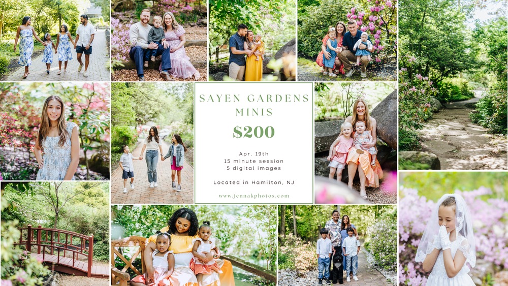 Sayen Gardens Mini Sessions 2025 - JENNAKPHOTOS, NJ Photographer ...