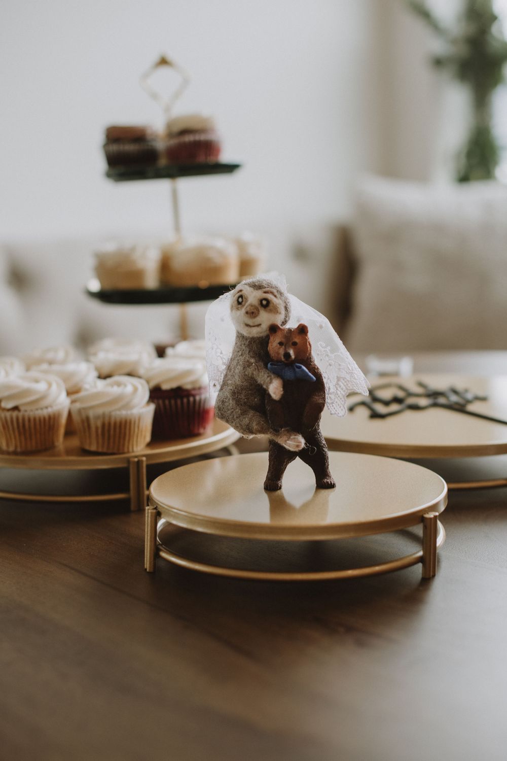 Sloth Wedding Cake Topper Figurines Custom Rainforest Animal Wedding ...