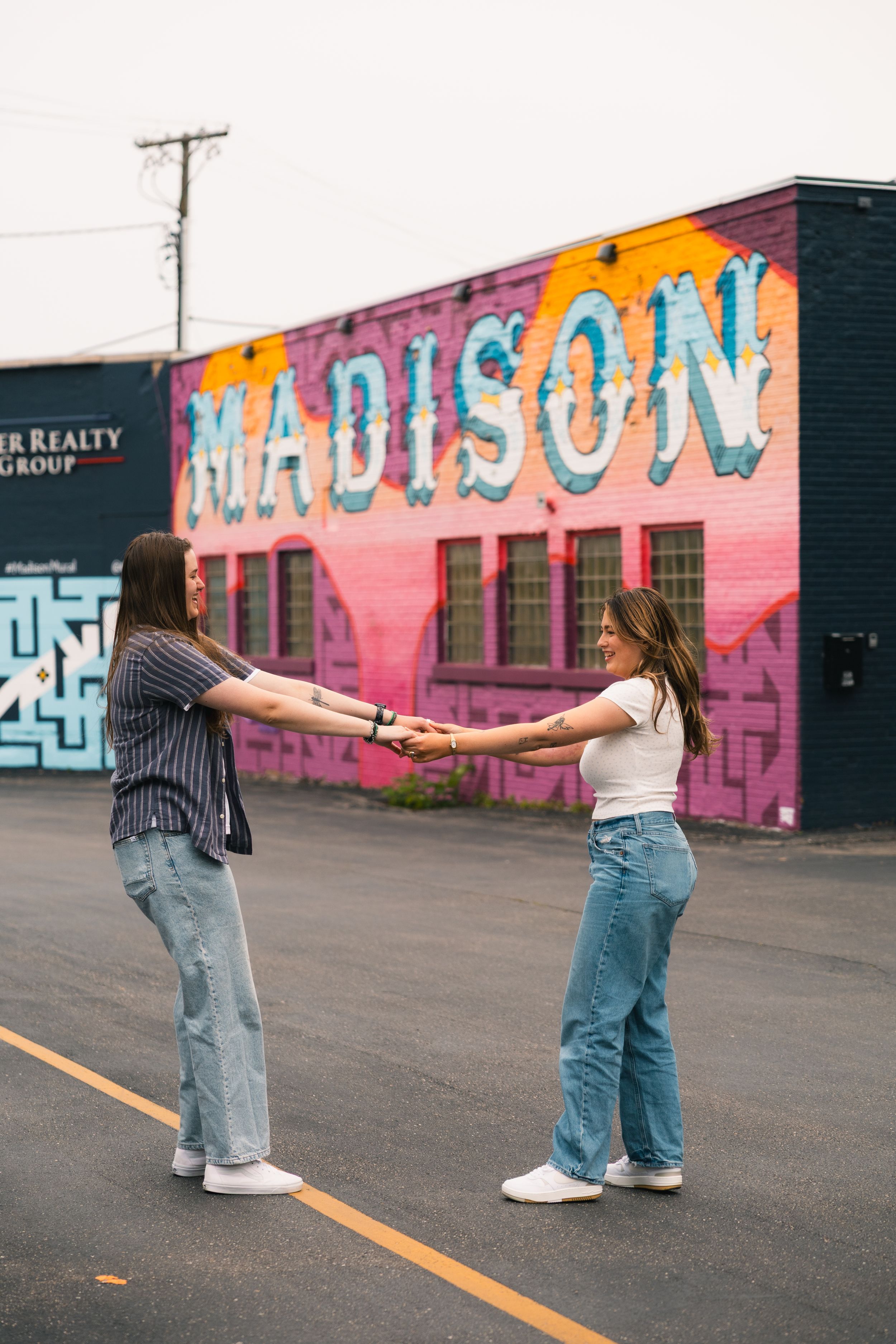 Date Night by the Madison Mural - Little Dragan Photography