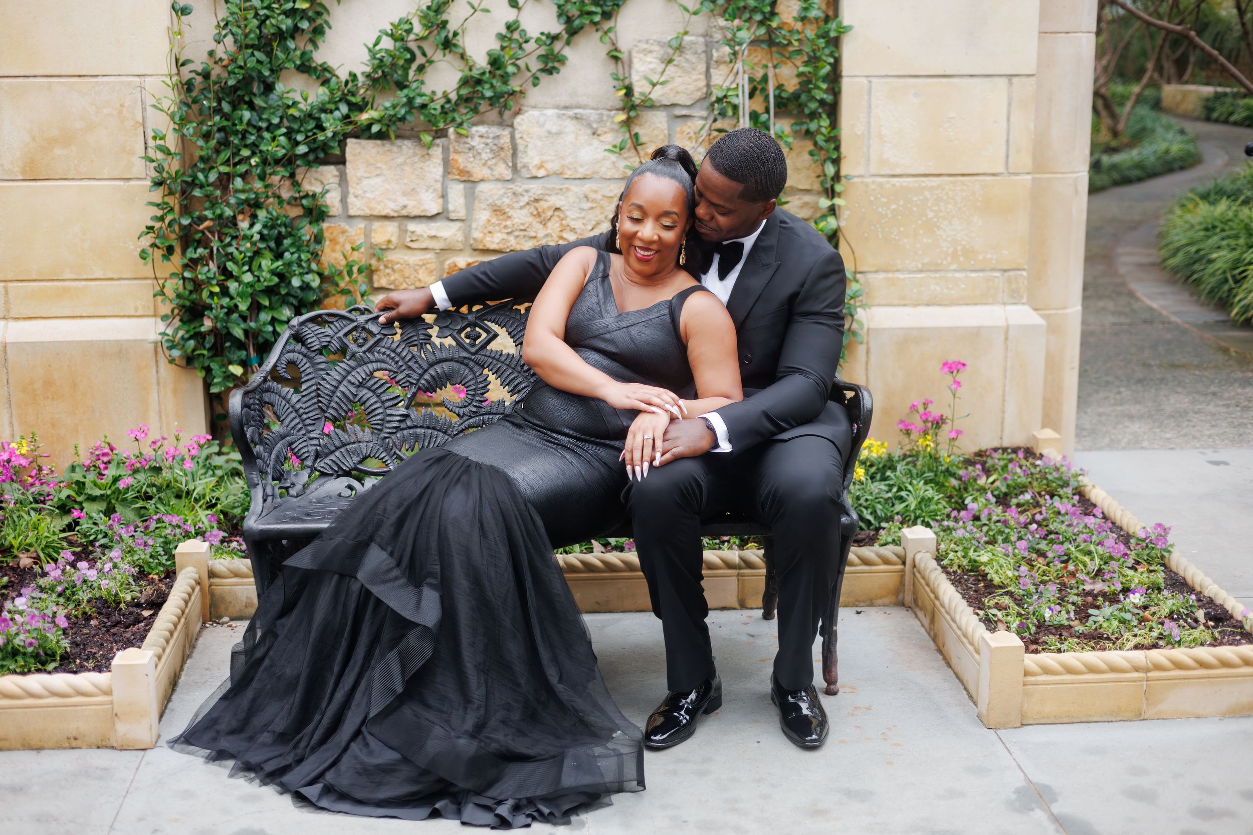Laurin & Dimitri's Dallas Arboretum Engagement Photos | Elegant Outdoor ...