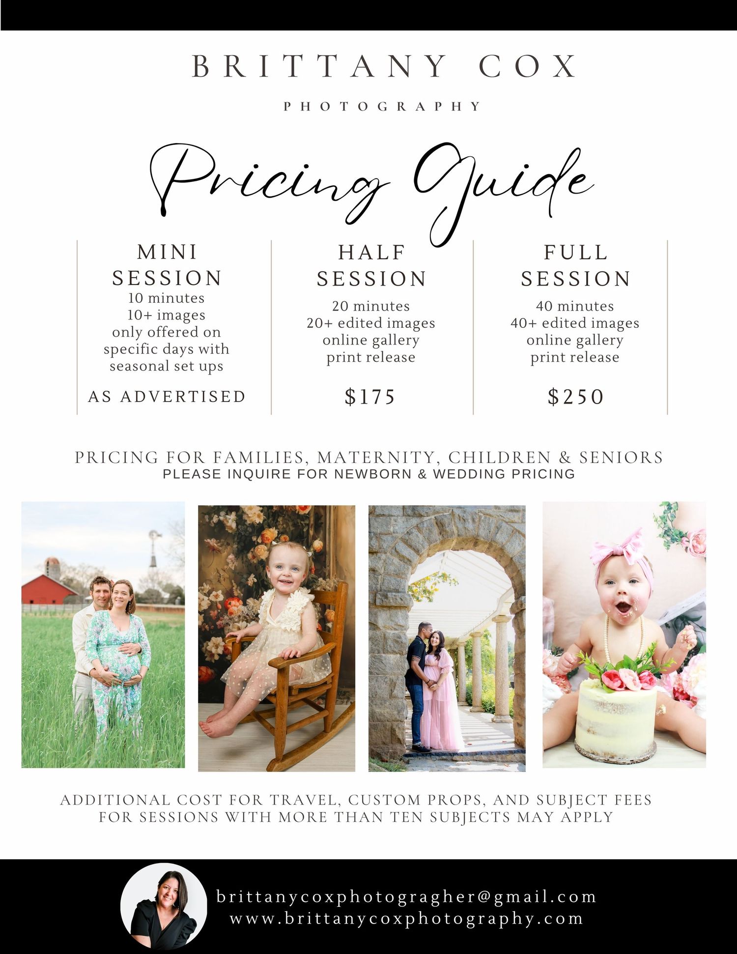 Portrait Pricing - Brittany Cox Photography