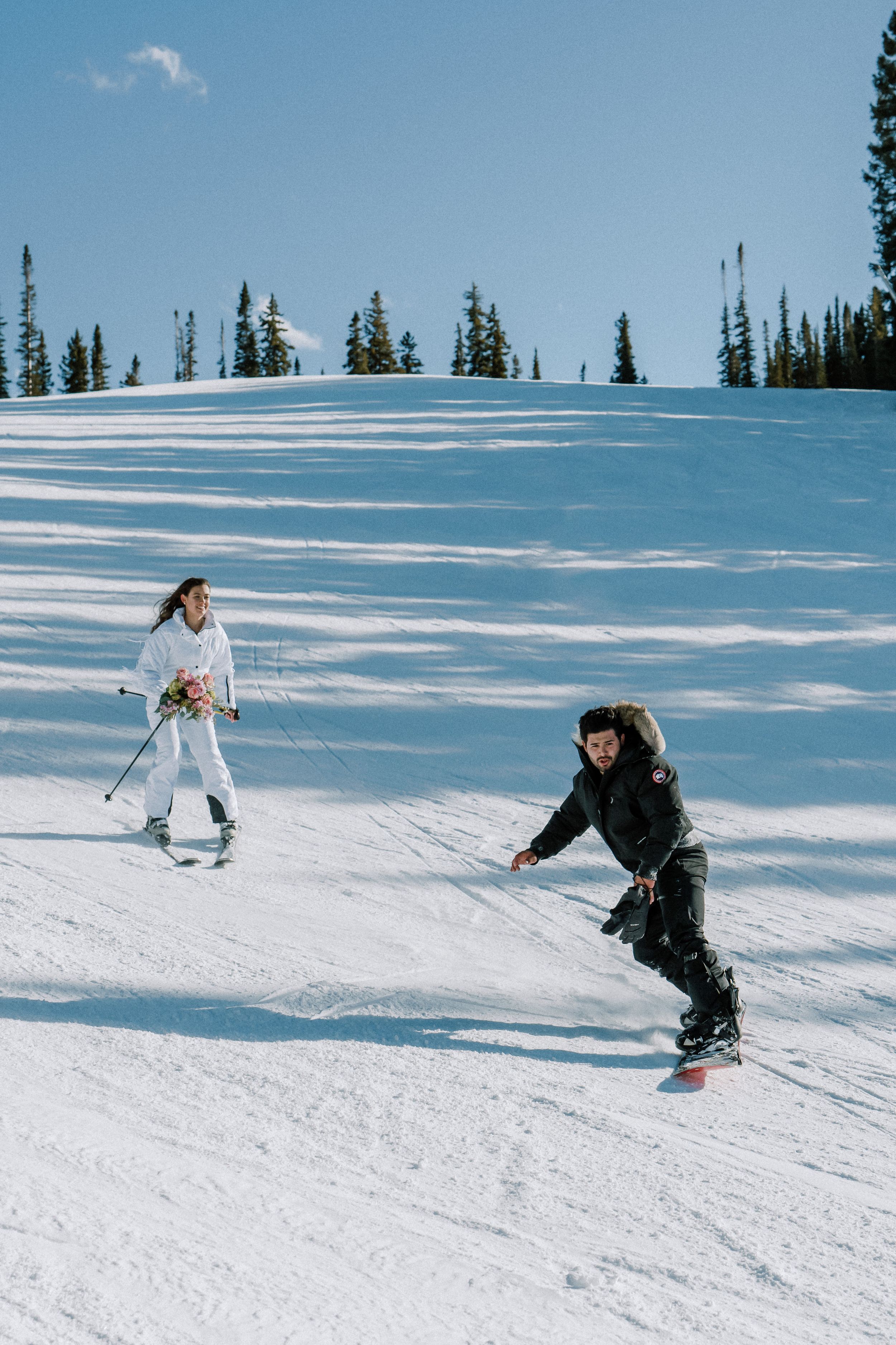 An Adventurous Ski & Snowboard Elopement: A Dreamy Winter Wedding in ...