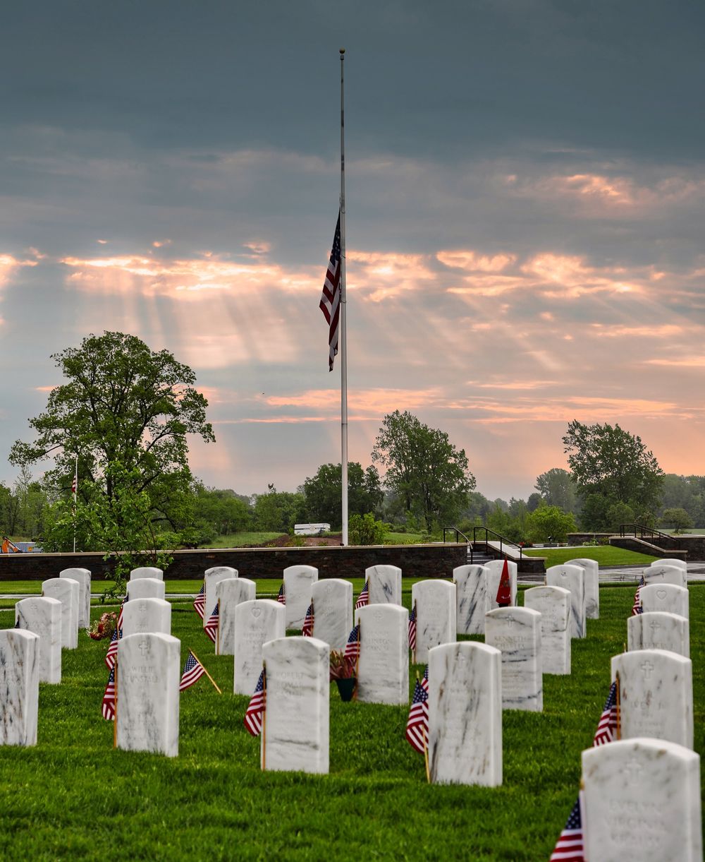 Cemetery Flags - Nikki Kellogg Photography
