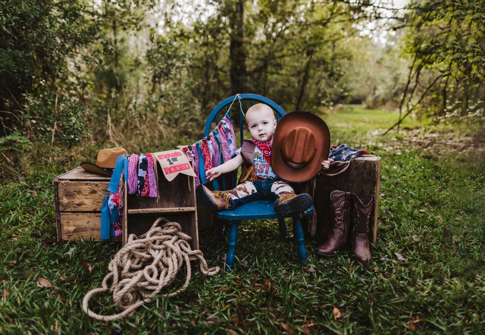 Cowboy Themed First Birthday Smash Cake Session - DigitalMyst Photography