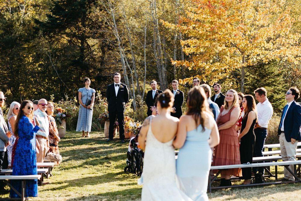 Cal and Lucca's Intimate Fall Wedding at Sweet Pea's Cafe in Bar Harbor ...