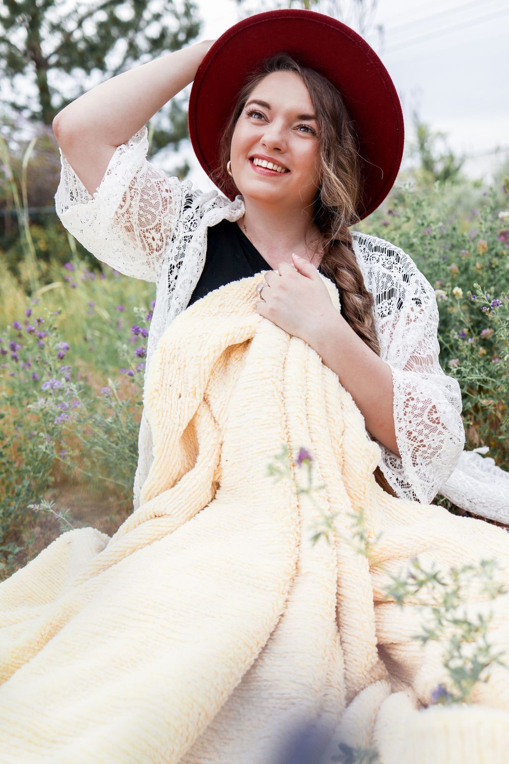 Beautiful flower field shoot for the SOFTEST BLANKETS in the world ...