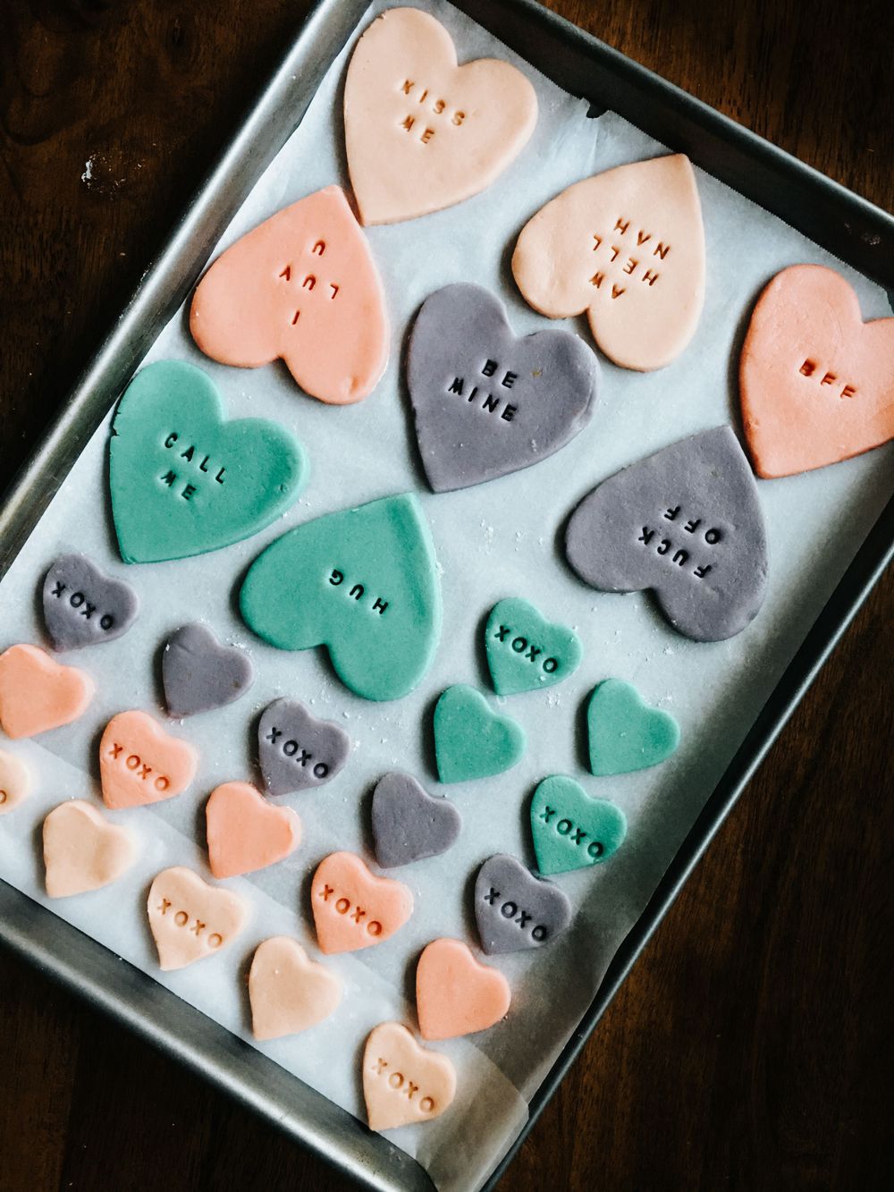 Conversation Heart Sugar Cookies - The Buttery Whisk