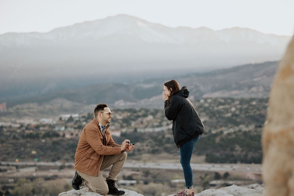Alex + Gabriel Pulpit Rock Proposal - Ali Garcia Photography
