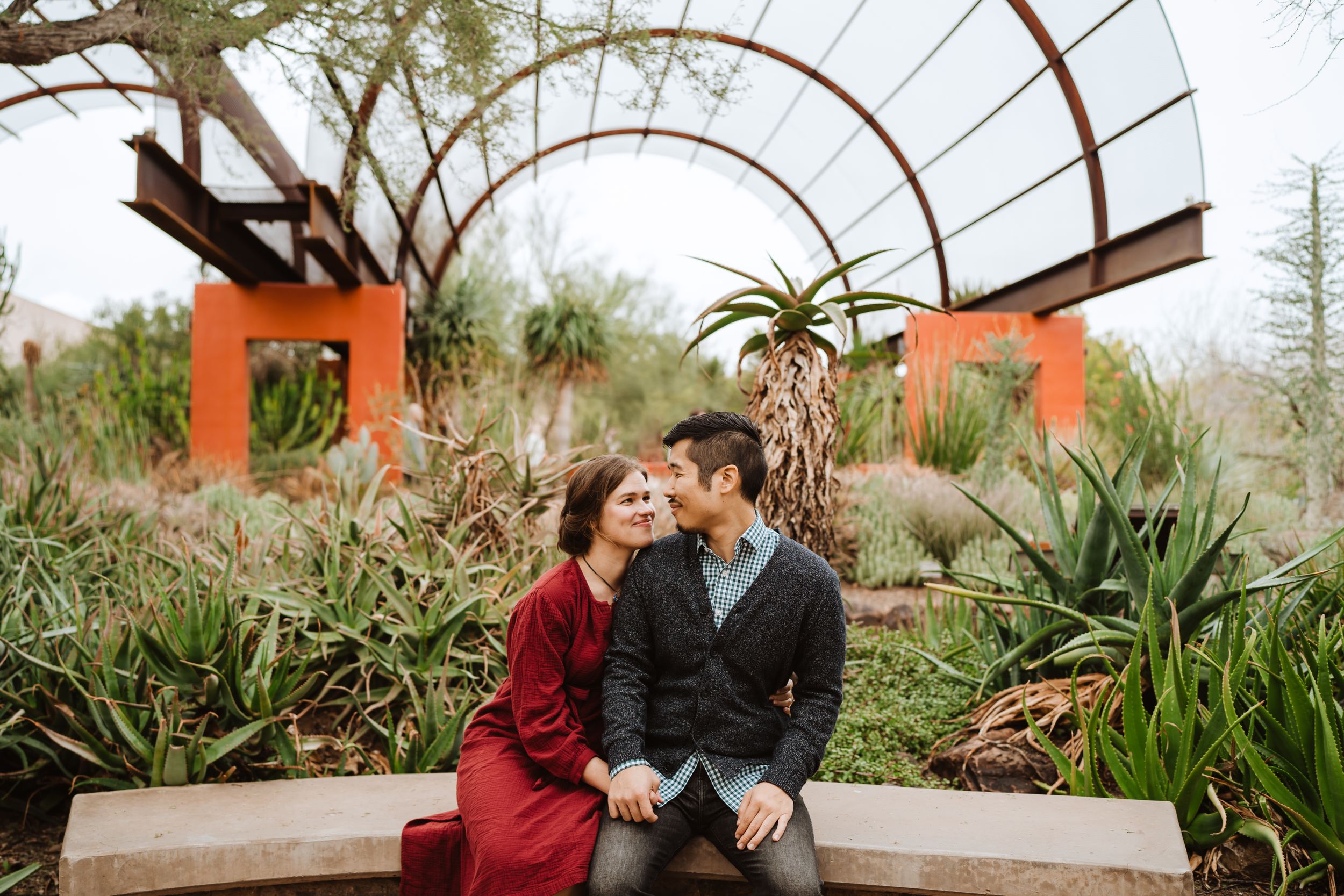 Mikayla + Jimmy — Desert Botanical Garden Engagement Photos - Andrea ...