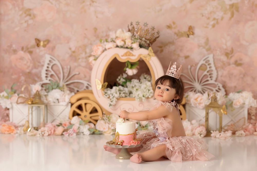 Posh Princess - A Royally Adorable Pink Princess Cake Smash - G Celeste ...