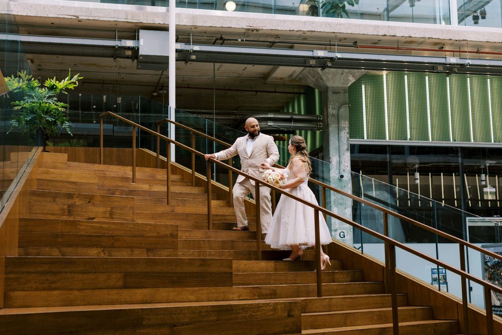 Just married portraits at the POST Houston - Christina Martinez Photography