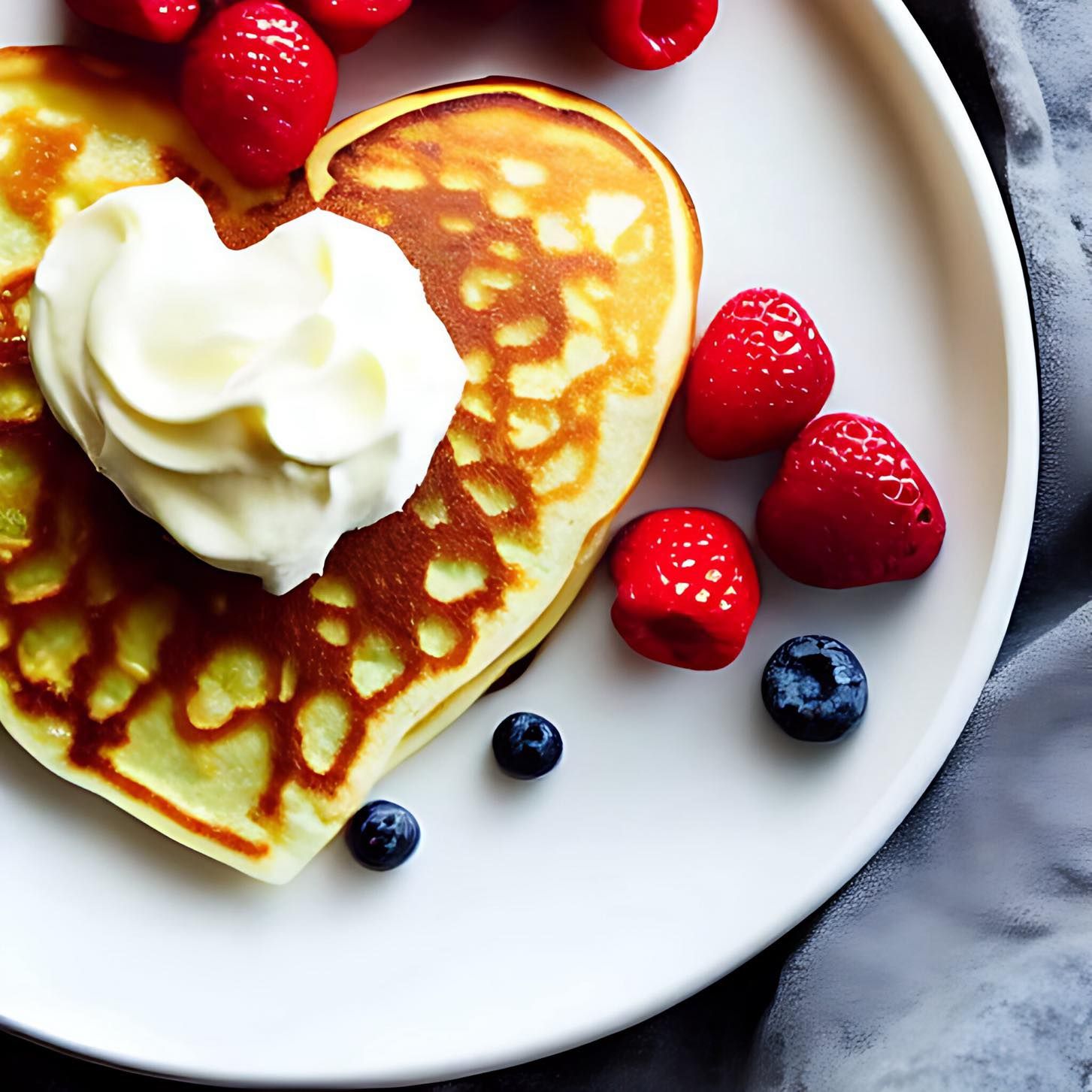 valentine heart shaped pancake recipe - Tessa's Creations