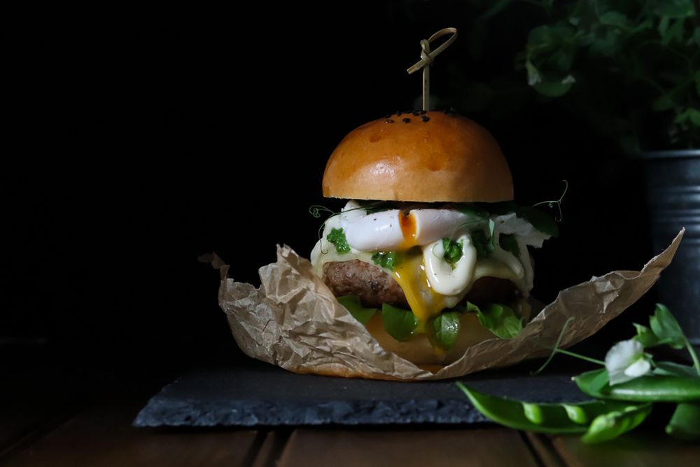 Spring Lamb Burger - Three Pod Studio