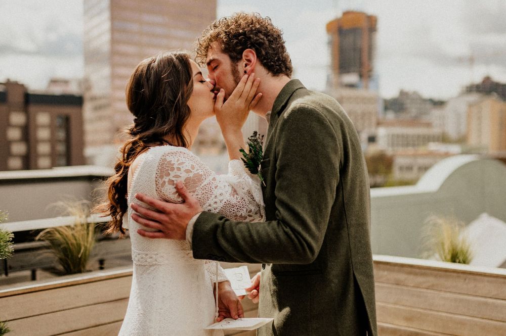 Sunny Portland Intimate Wedding -The Society Hotel - Katie + Damon ...