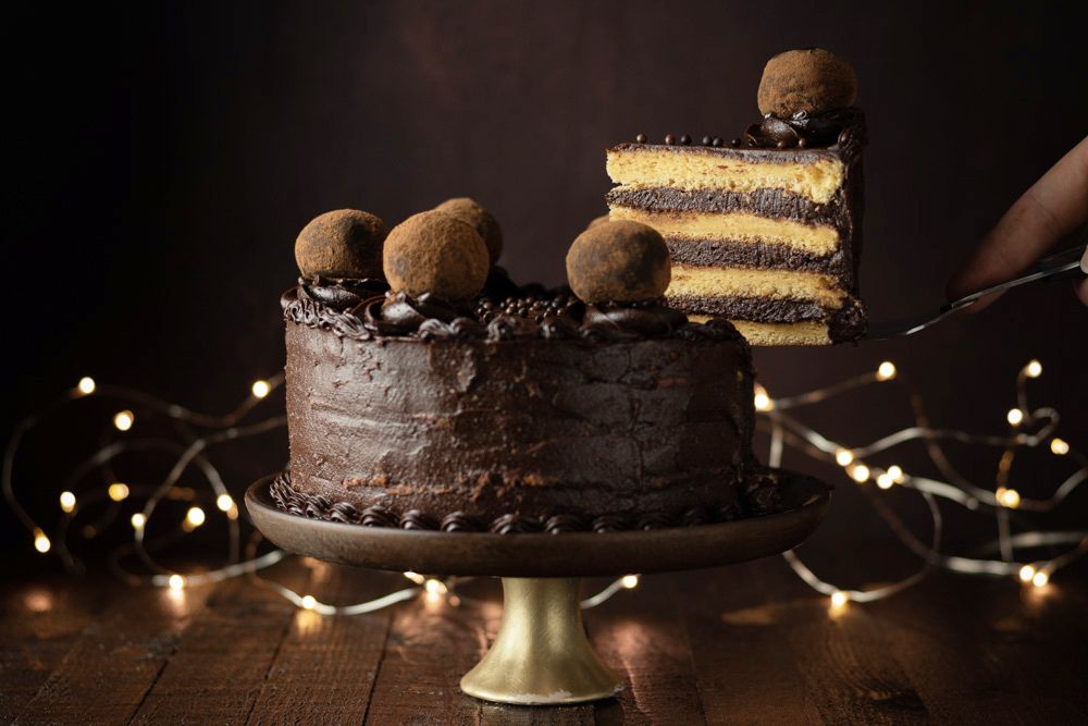 Chocolate Cake With Parisian Cream - Three Pod Studio