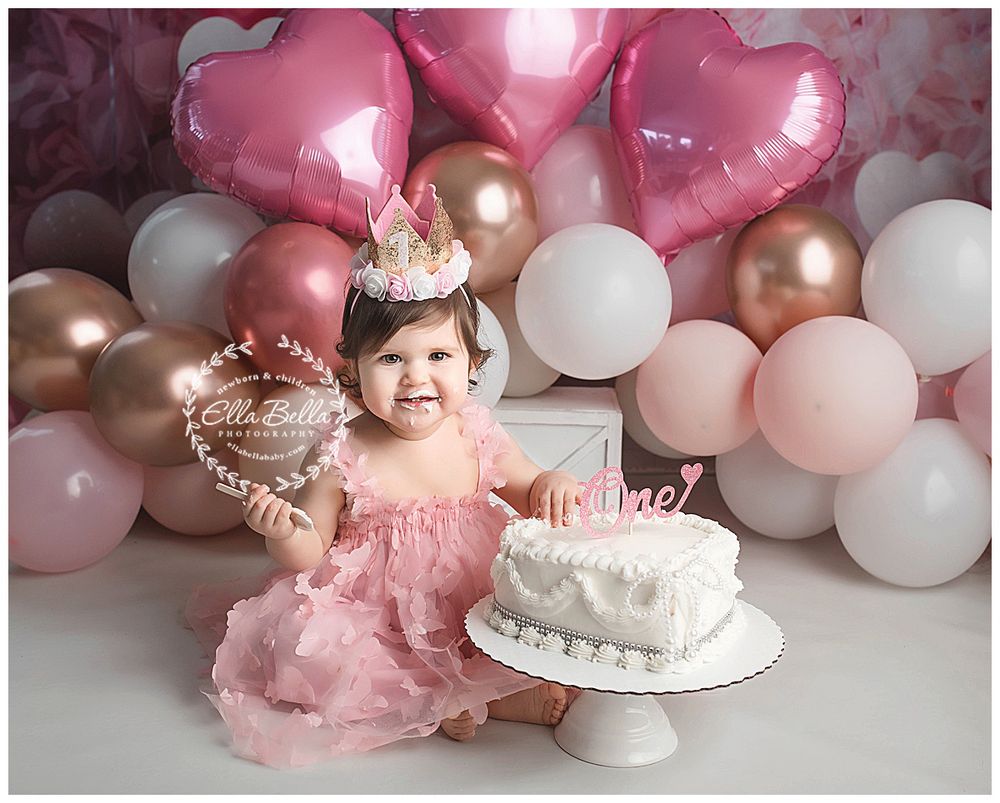 Sweet Valentine ~ San Antonio One Year Cake Smash Photographer - San Antonio Newborn ...