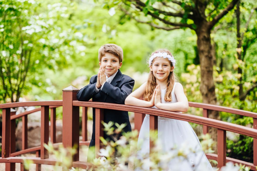 Twin Communion Session at Sayen Gardens - JENNAKPHOTOS, NJ Photographer ...