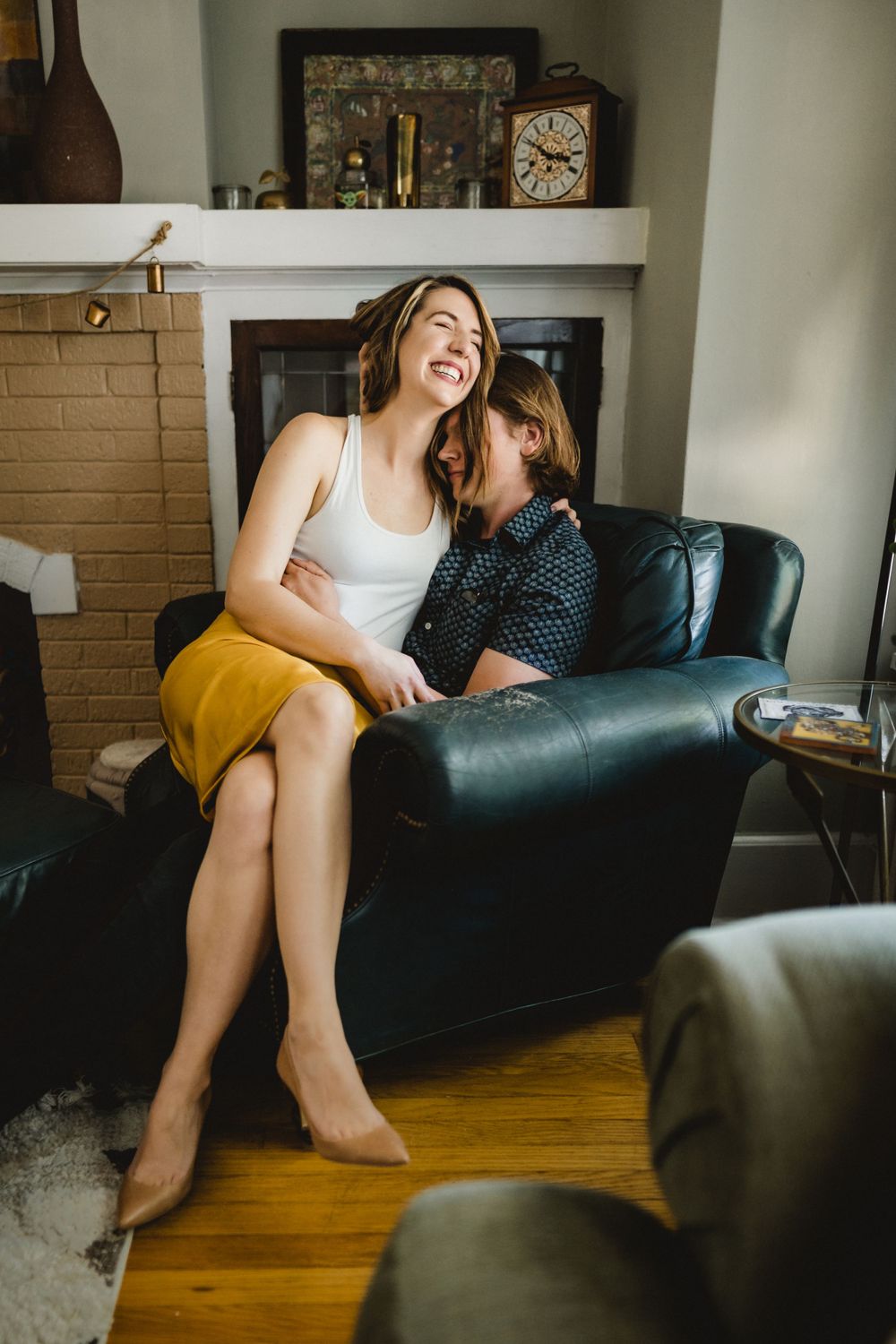 Allie + Sean's Engagement Session at Home + Parfrey's Glen in Merrimac, Wisconsin - Sara ...