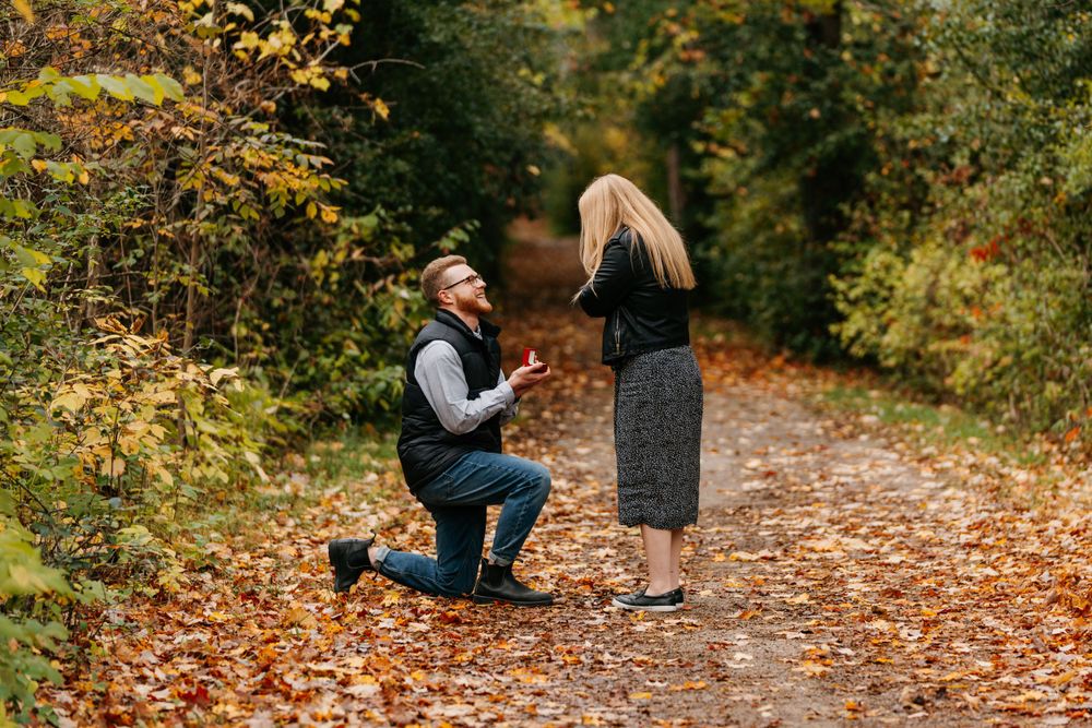 An autumn Surprise proposal in Cambridge | Austin & Erin - Captured by ...