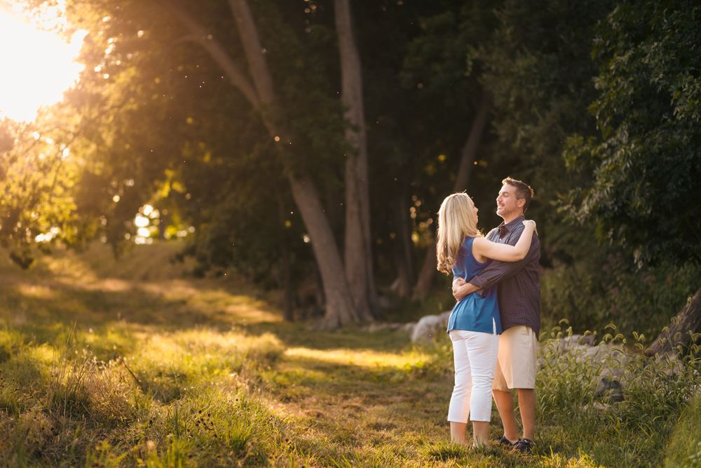 Romantic Engagement Session of Catherine & Chris, World's End Hingham