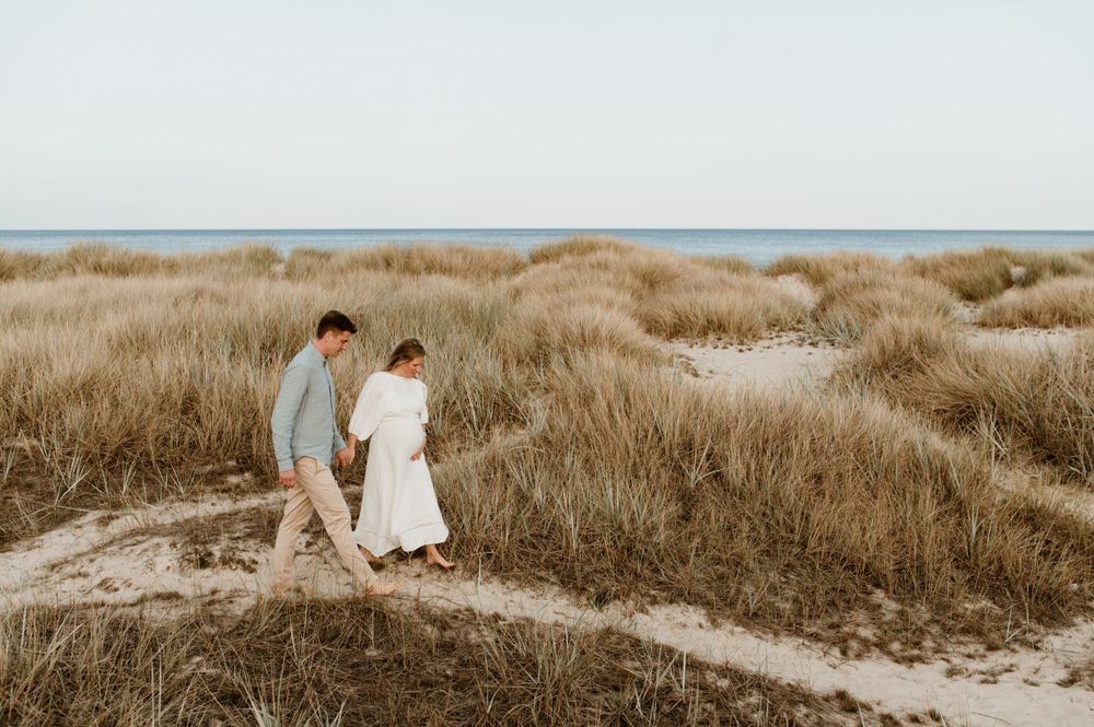 Gravidfotografering på stranden - Frida Hermansson