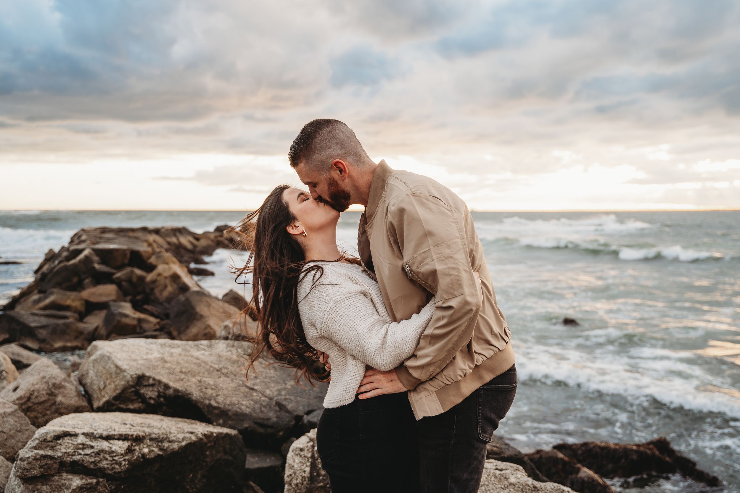 Brenton Point Newport Engagement Session | Jen + Tim - Chelsea Rush ...