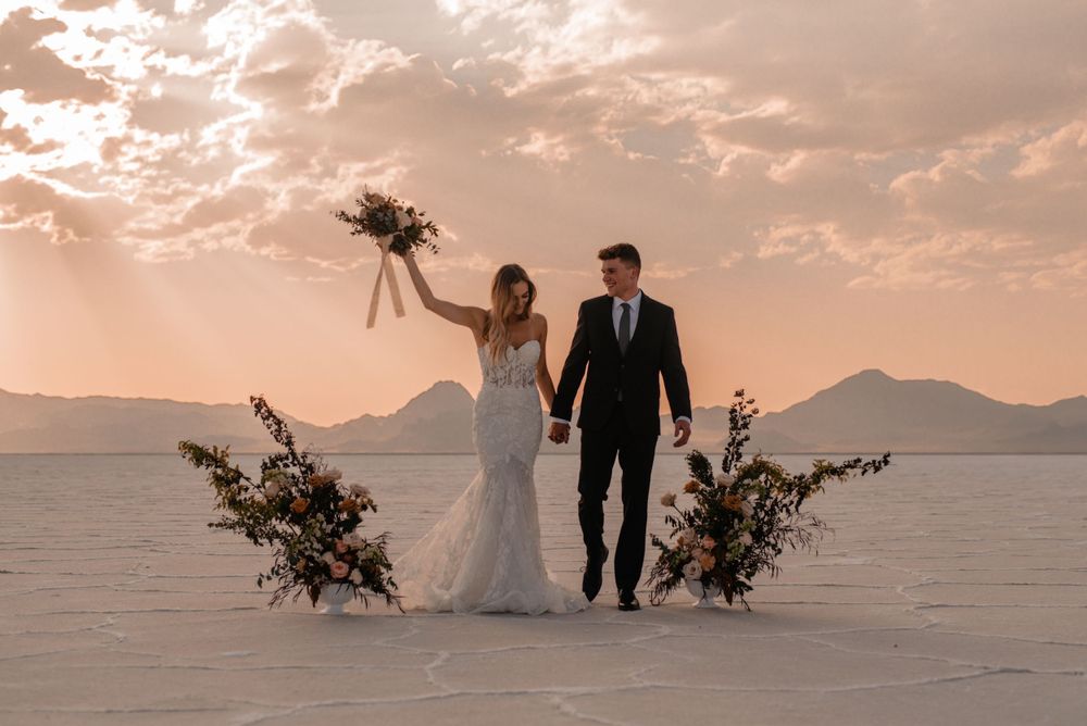 Bonneville salt flats elopement - Marissa Rose Photography - Wedding ...