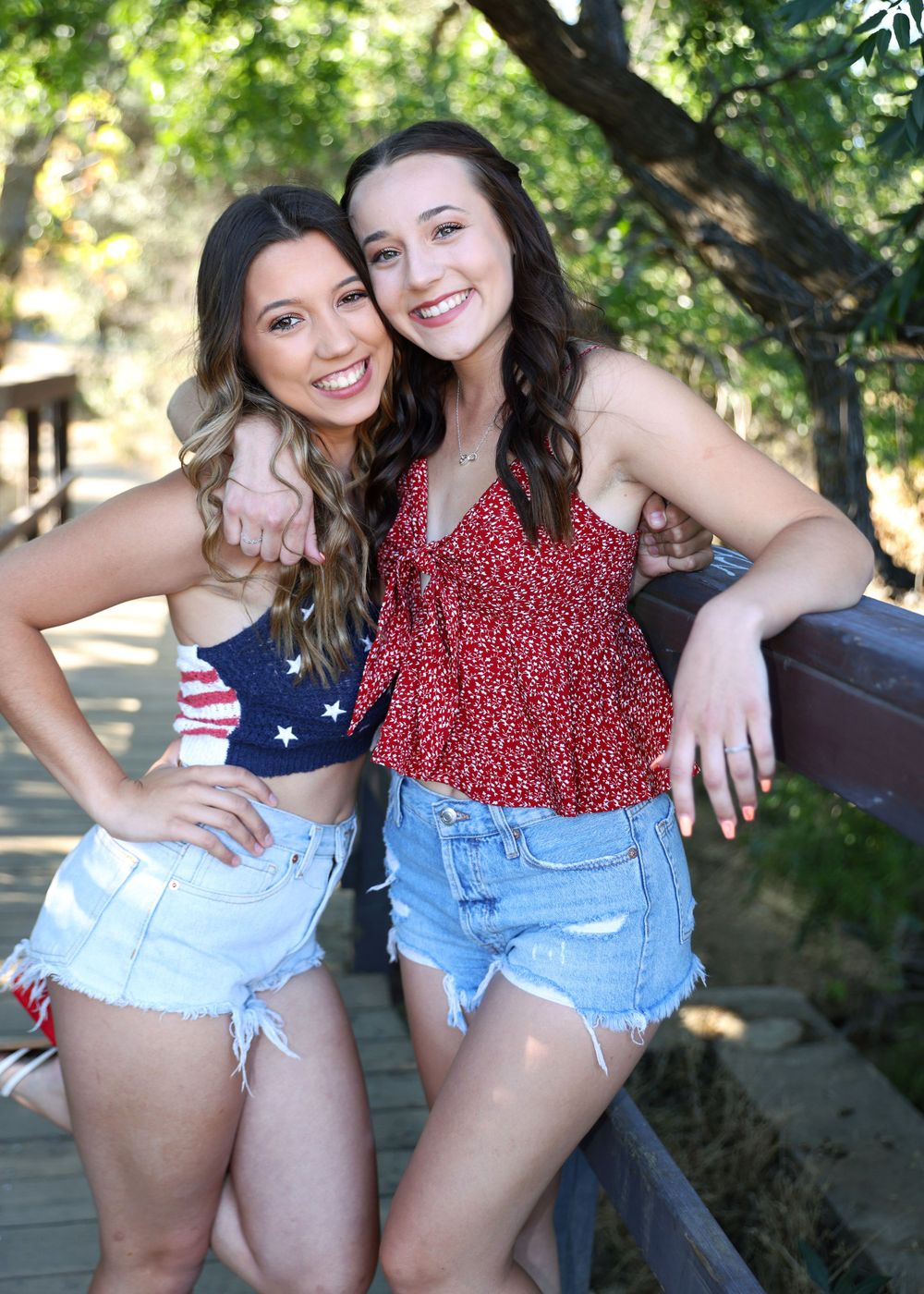 Red, White and Blue - High School Senior Besties - KS Winters Photography