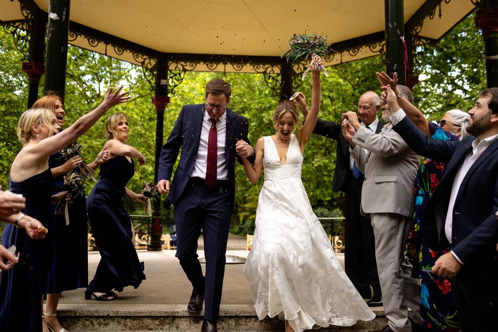 Hendon Registry office wedding with Blue Check in Bushey, Hertfordshire ...