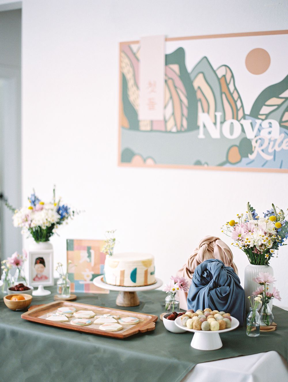 Abstract Geo Modern Traditional Korean First Birthday | Austin TX ...