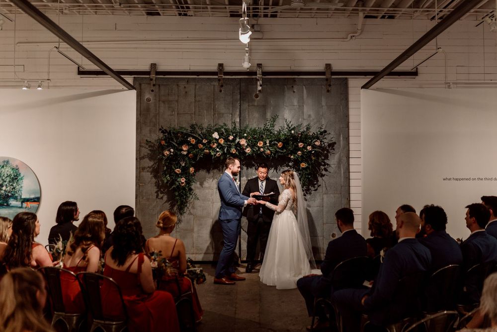 Christine Klassen Art Gallery Winter Wedding Calgary Alberta Nicolefield Photography