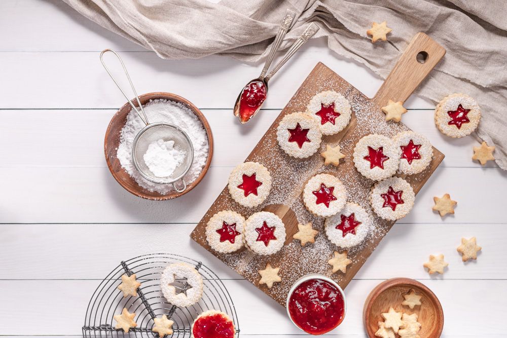 Linzer Sandwich Biscuit - Three Pod Studio