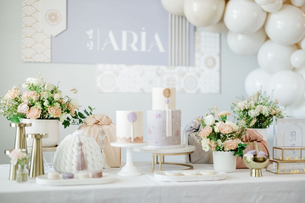 Lilac Royale Modern Traditional Korean First Birthday - Priscilla M ...