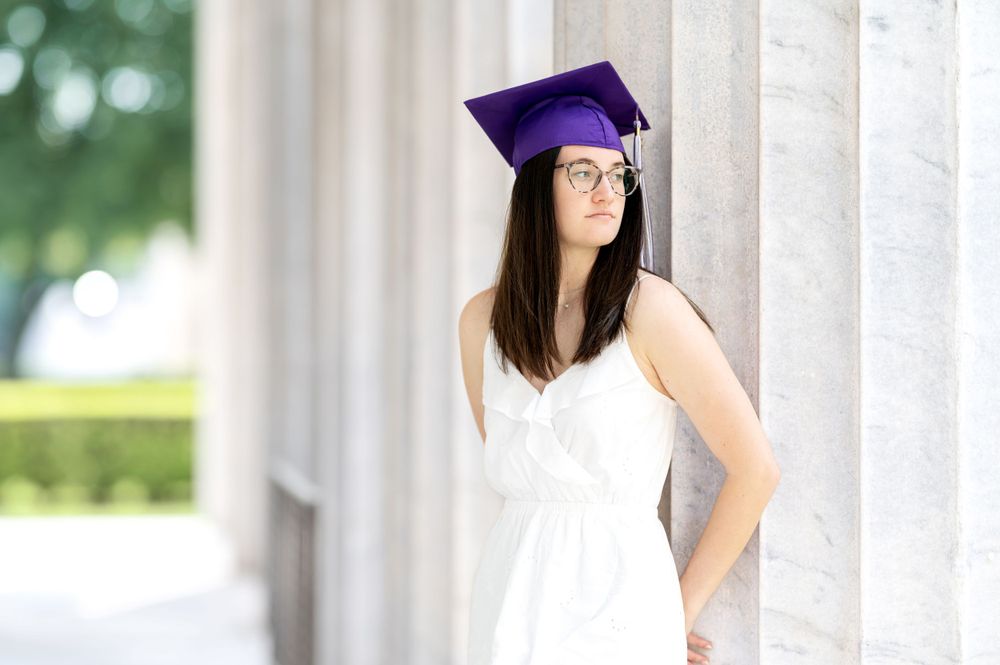 Mia Graduation Session - McKinley Memorial Library - Cap & Gown - LS ...