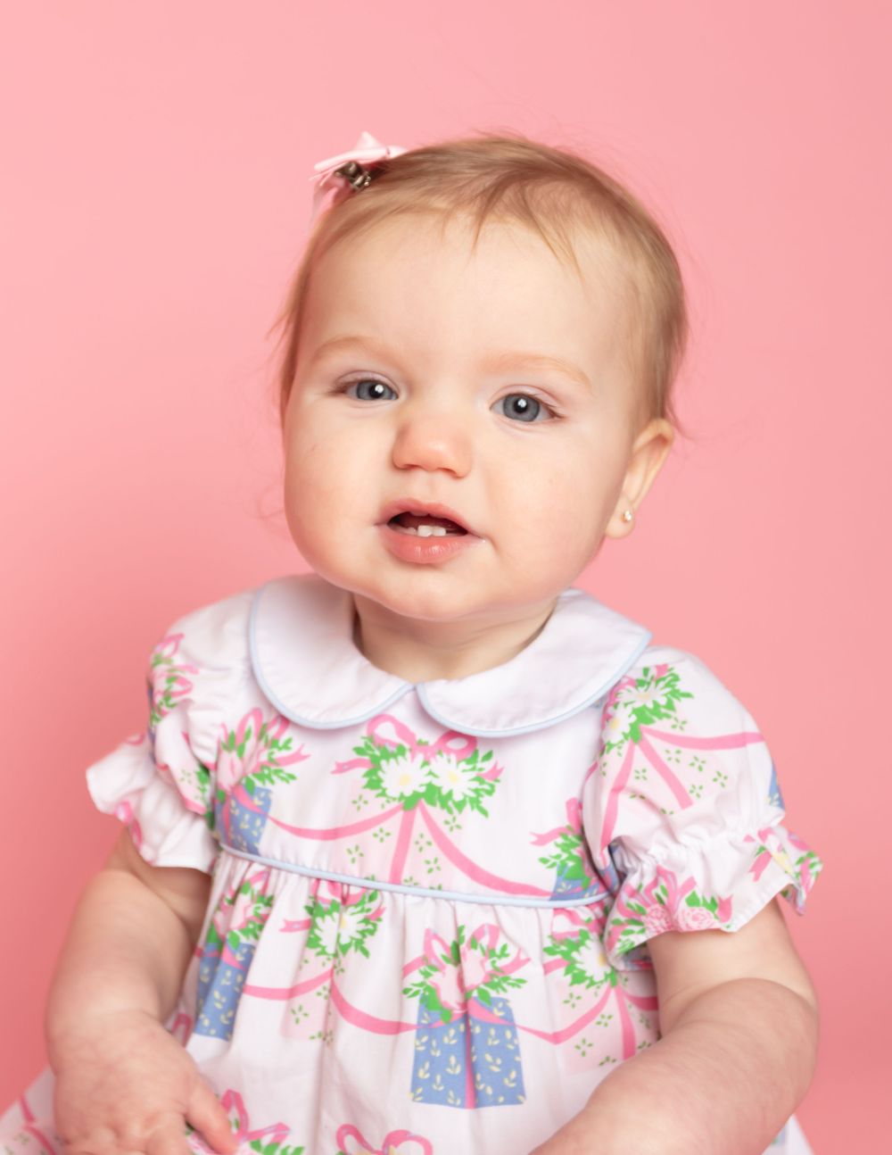 Pink Themed First Birthday Cake Smash - Shawna Mason Photography