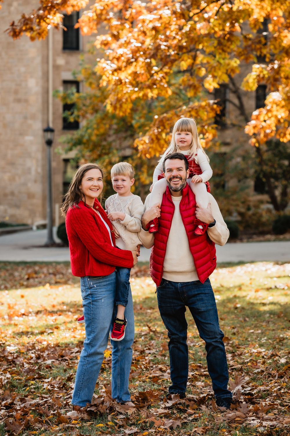 Chris + Sarah's Family Session at Bascom Hill in Madison, Wisconsin ...