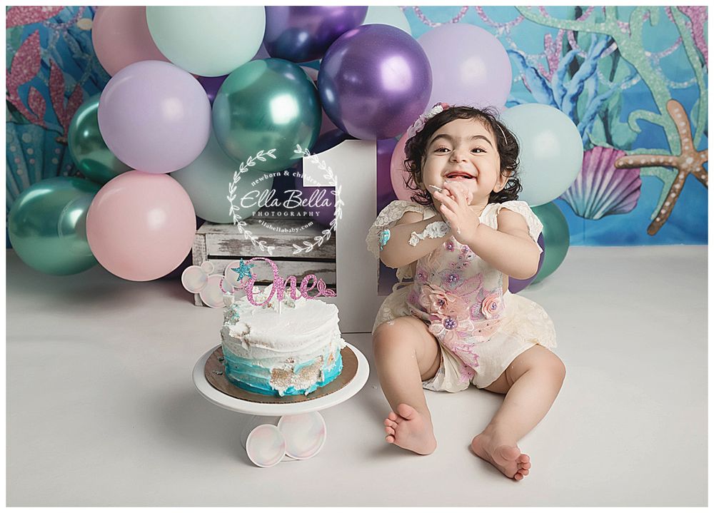 Under the Sea ~ San Antonio One Year Cake Smash Photographer - Ella Bella Photography - San ...