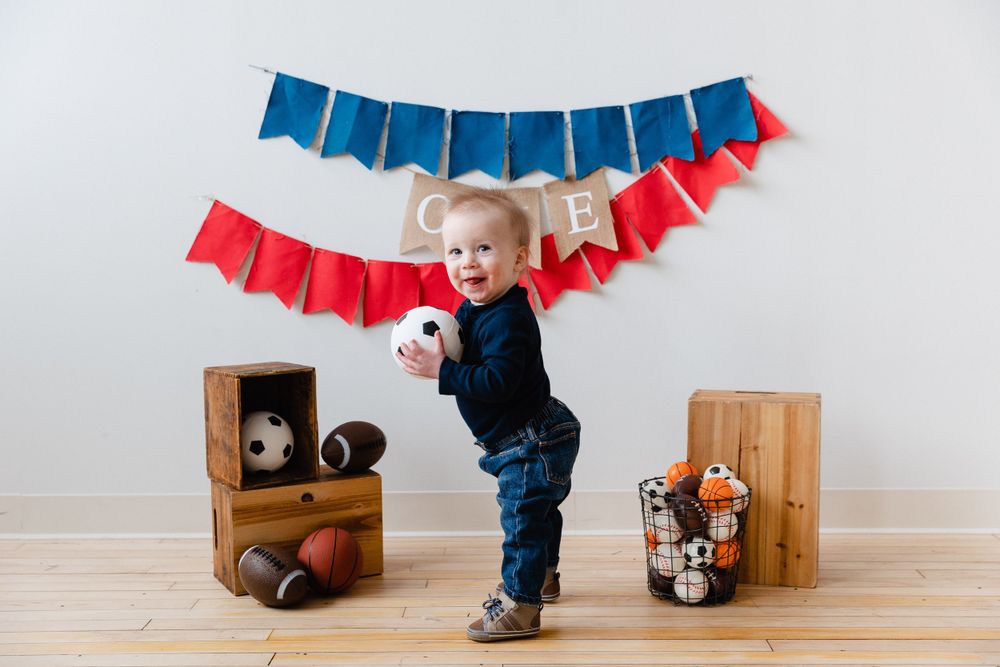 STEPHEN TURNS ONE | A SPORTS THEME MILESTONE - Isaphotobabies