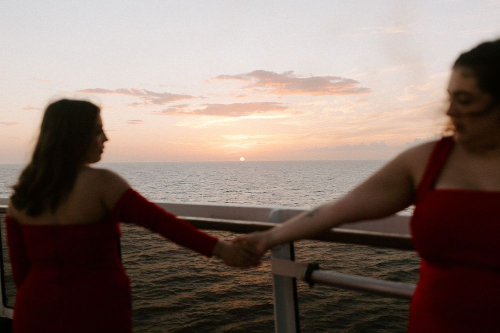 Claire + Emma // Carnival Cruise // Cozumel Mexico - Morgan Elise is a destination wedding ...