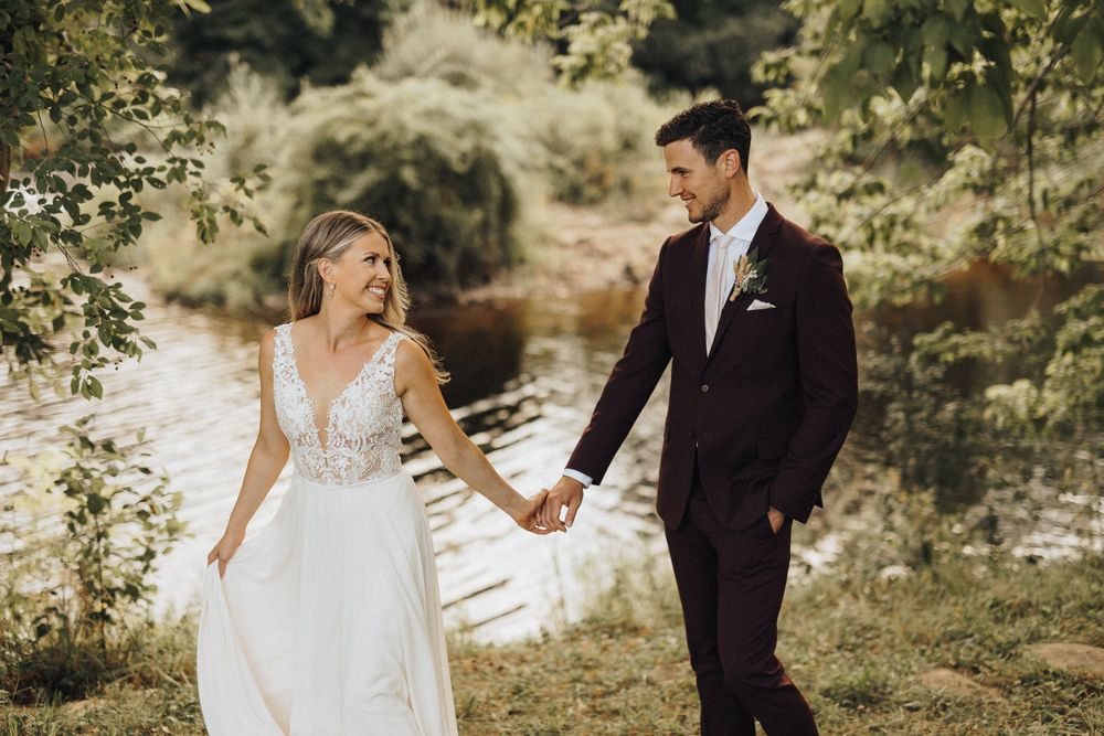 cara + matt | the dreamiest summer wedding at luckett's vineyard | nova ...