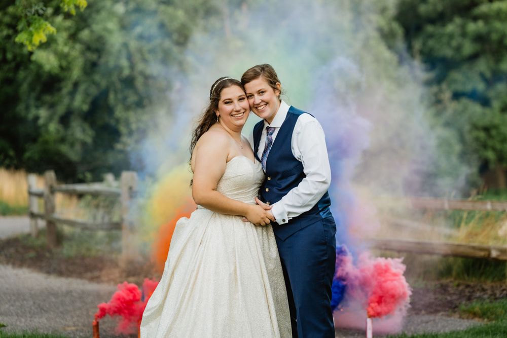 Jennifer + Paige's Wedding at Glacier Canyon Lodge in the Wisconsin ...