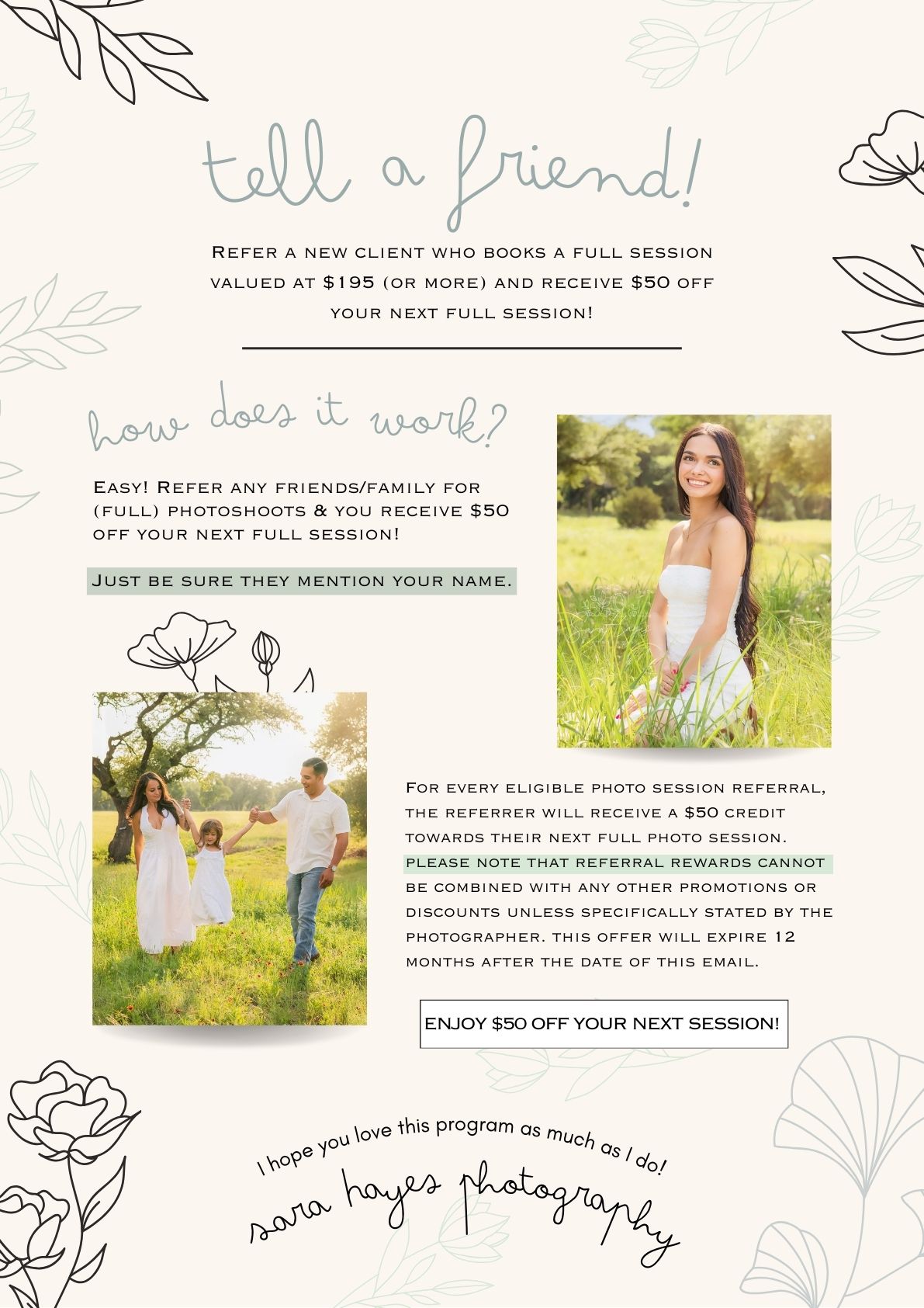 Photography Referral Bonus - Sara Hayes Photography | Texas Lifestyle ...