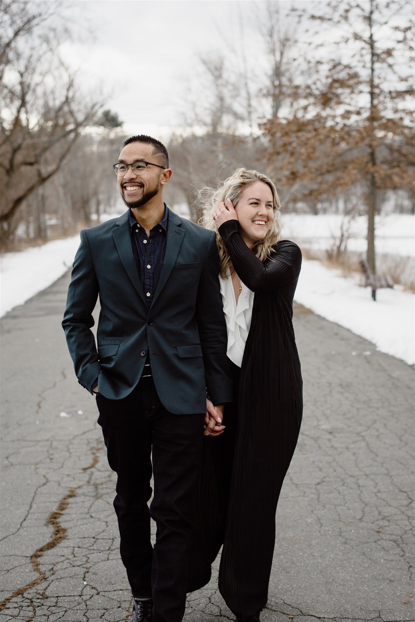 Moody & Romantic Restaurant Engagement Photos at Central Cafe in Newton ...