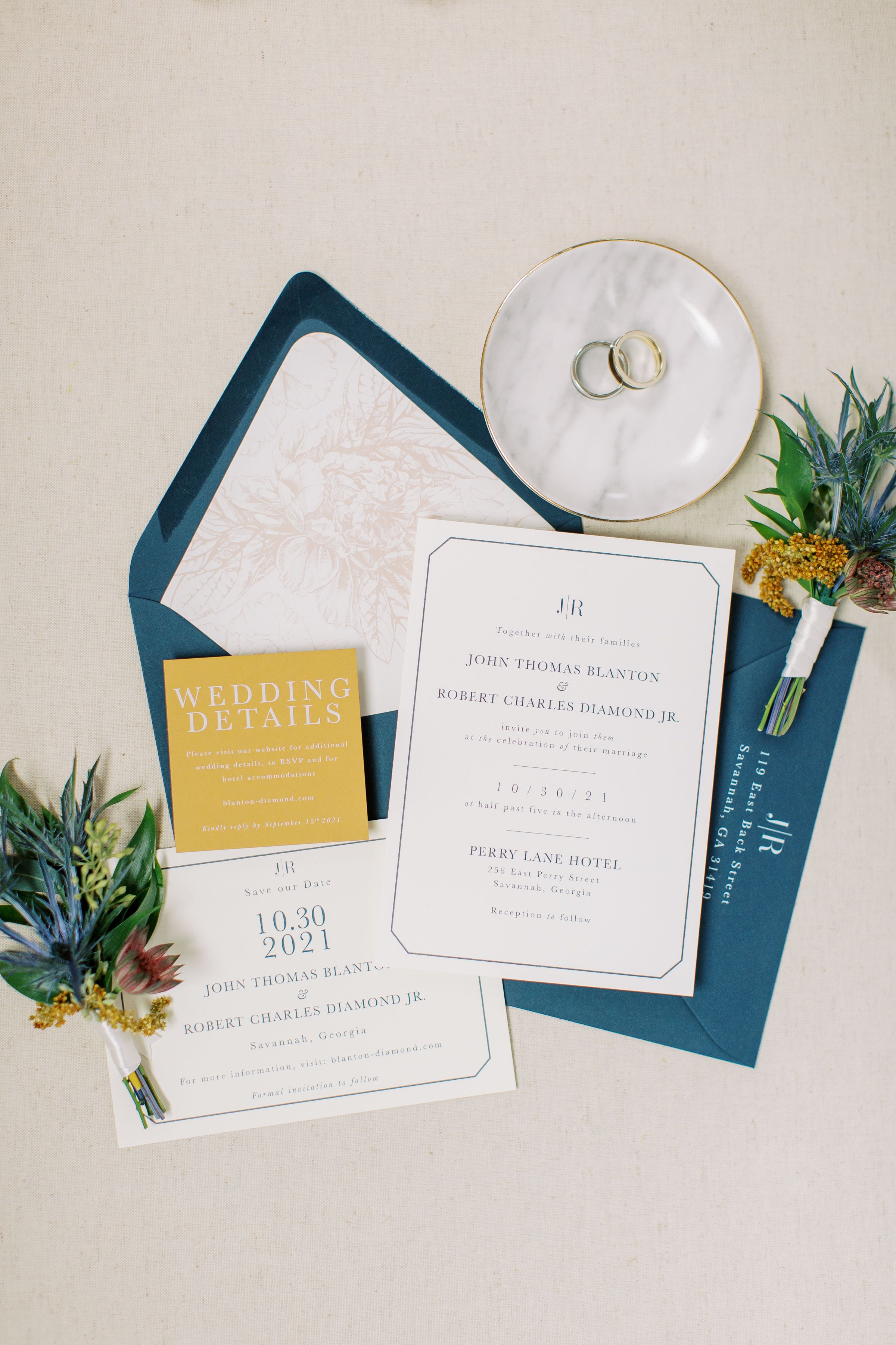 A Gorgeous Perry Lane Hotel Wedding: Bobby & John's Unforgettable Day ...