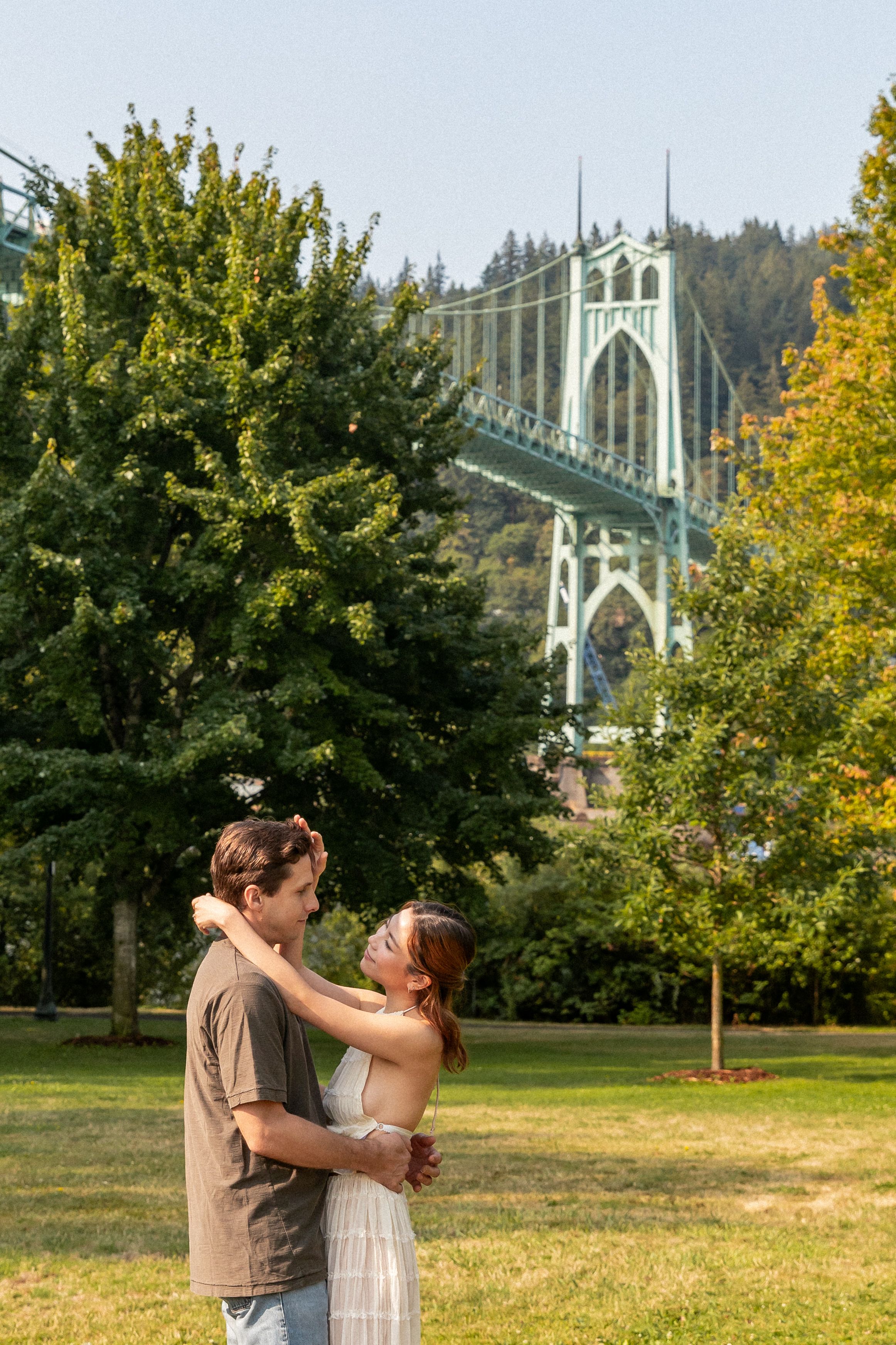 Cathedral Park Couples Photography | Ting + Jared Portland, Oregon