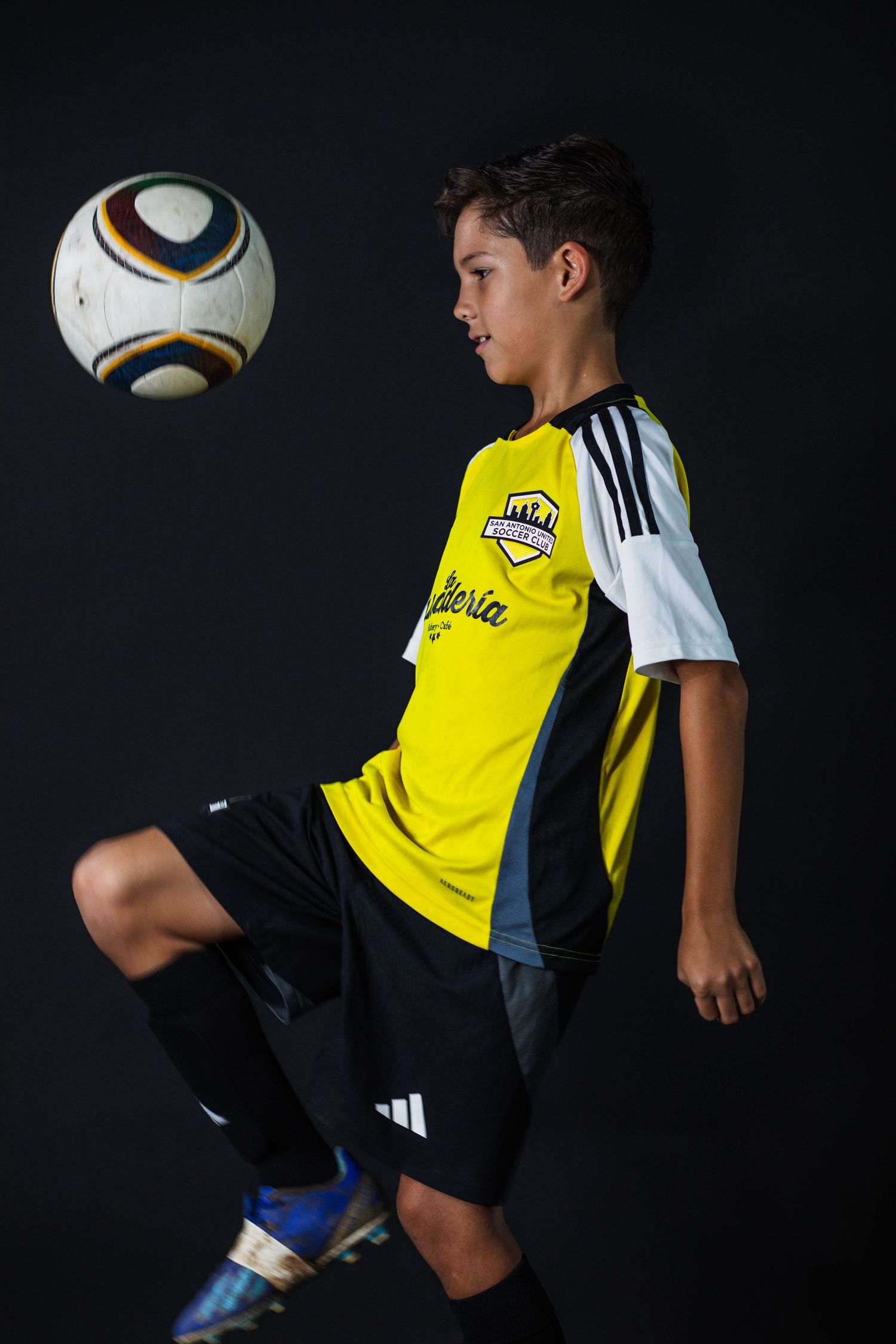 Easton in Action | Studio Soccer Portraits - Kim Esther Photography