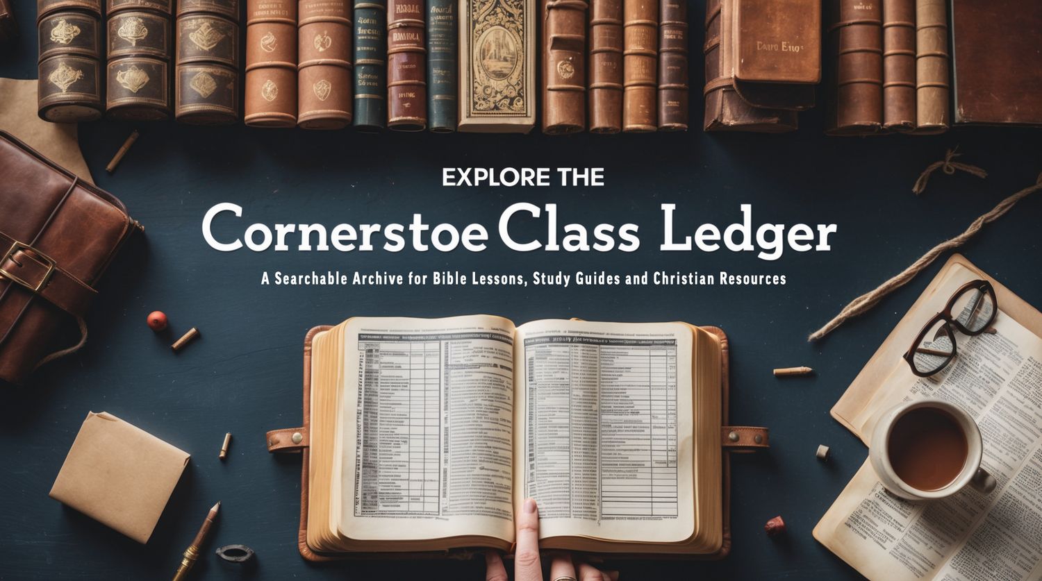 Cornerstone Class Ledger – Bible Lessons, Study Guides, and Faith ...