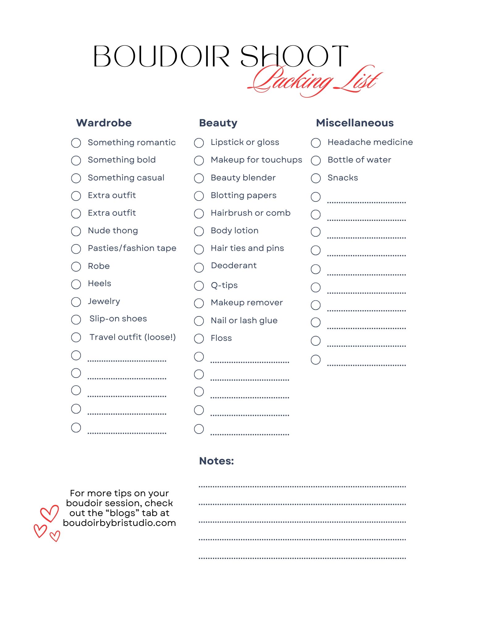 The Ultimate Boudoir Session Packing List - Boudoir by Bri