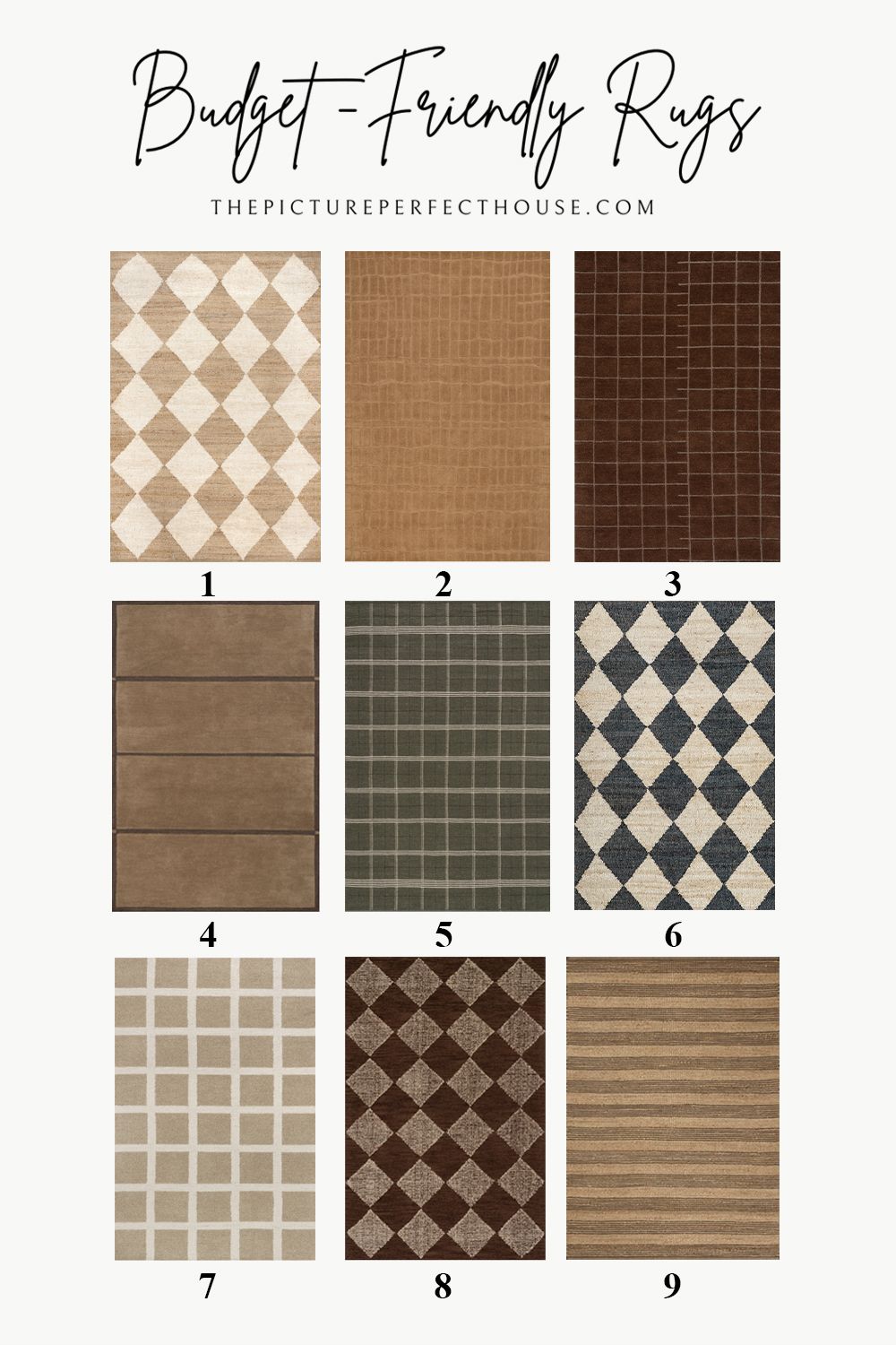BUDGET-FRIENDLY NEUTRAL PATTERNED RUGS - The Picture Perfect House