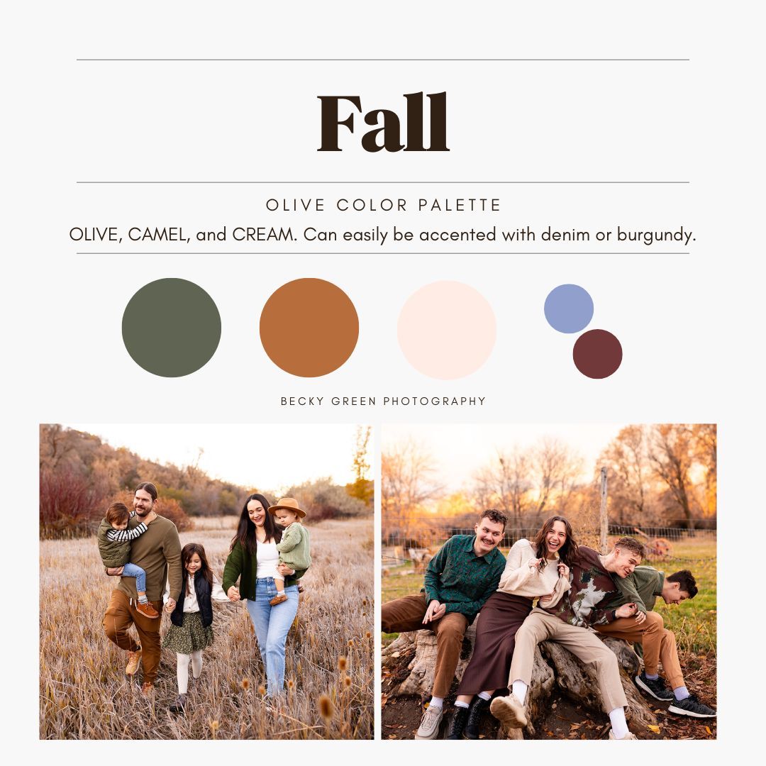 Fall Outfit Color Palettes for Family Photos - Becky Green Photography